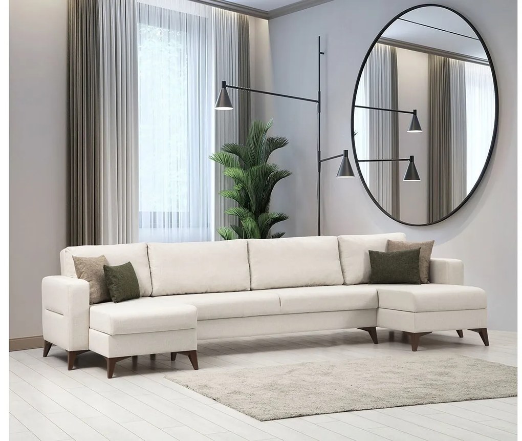 Hanah Home Rozkládací pohovka KRISTAL béžová