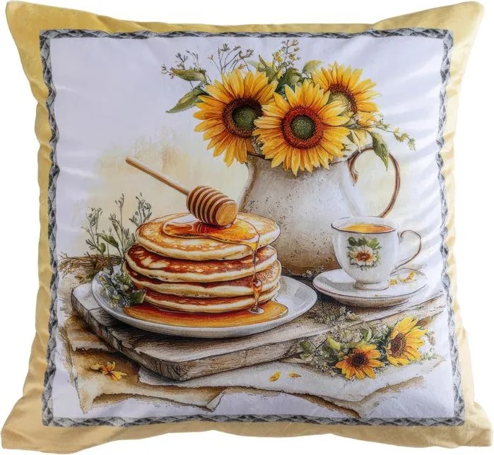Sada 3 ks povlaků na polštářky SUNFLOWERS 45 x 45 cm