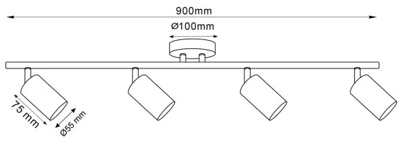 Bodové svítidlo GOLDI 4xGU10/10W/230V zlatá