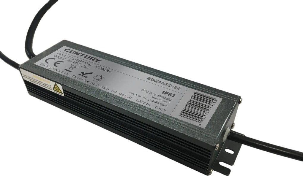 CEN RDAC60-2467D SPARE PART STRIP LED DRIVER 60W IP67 Dimm. 1-10V - CENTURY