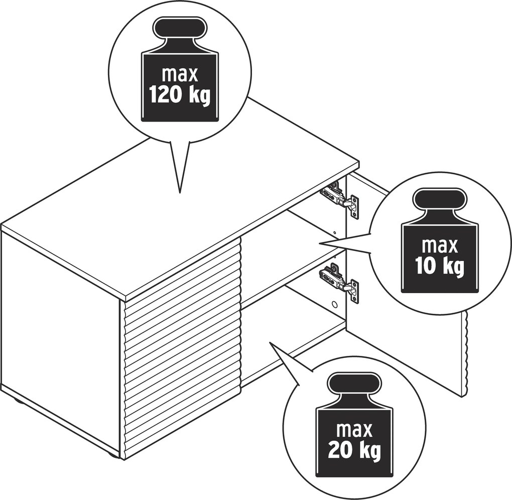 Tchibo - Lavice s úložným prostorem - barva: bílá