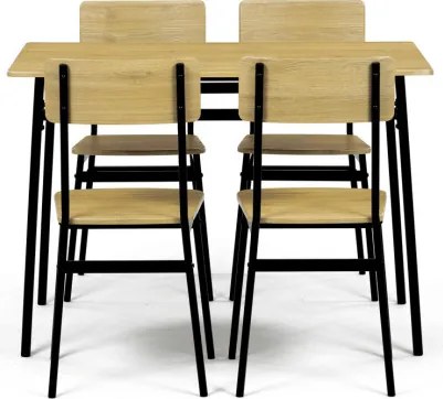Jídelní stůl se čtyřmi židlemi AUT-O2155 OAK