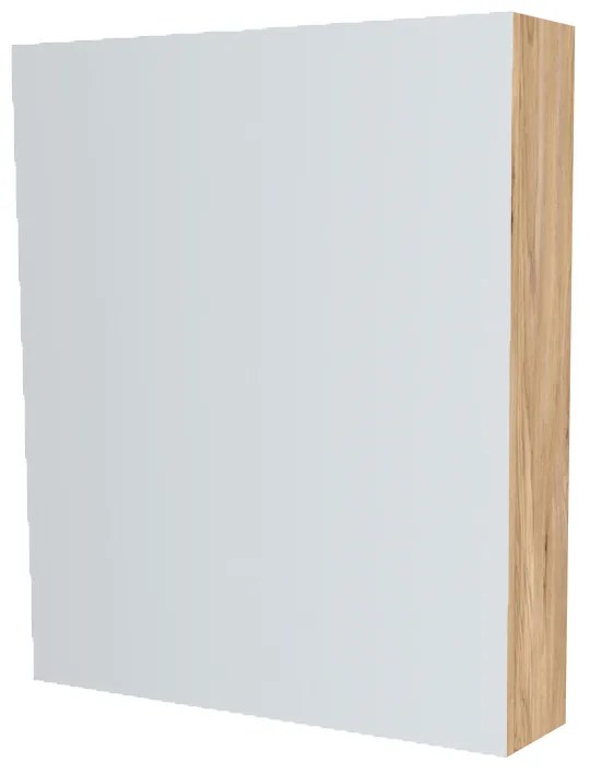 Mereo, Mereo Koupelnová zrcadlová skříňka 60 cm, galerka, 1x dvířka levá, Multidecor, Jasan horský, MER-CN798G61JASH