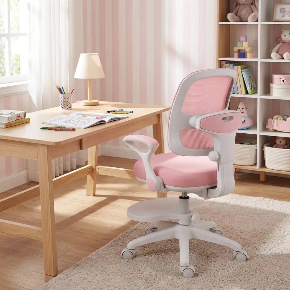 Dětská rostoucí židle Neoseat JUNI 020 — látka, pratelný potah, růžová