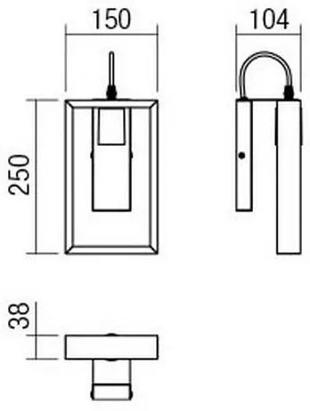 Redo 01-1663 - Nástěnné svítidlo TIMBER 1xE27/42W/230V