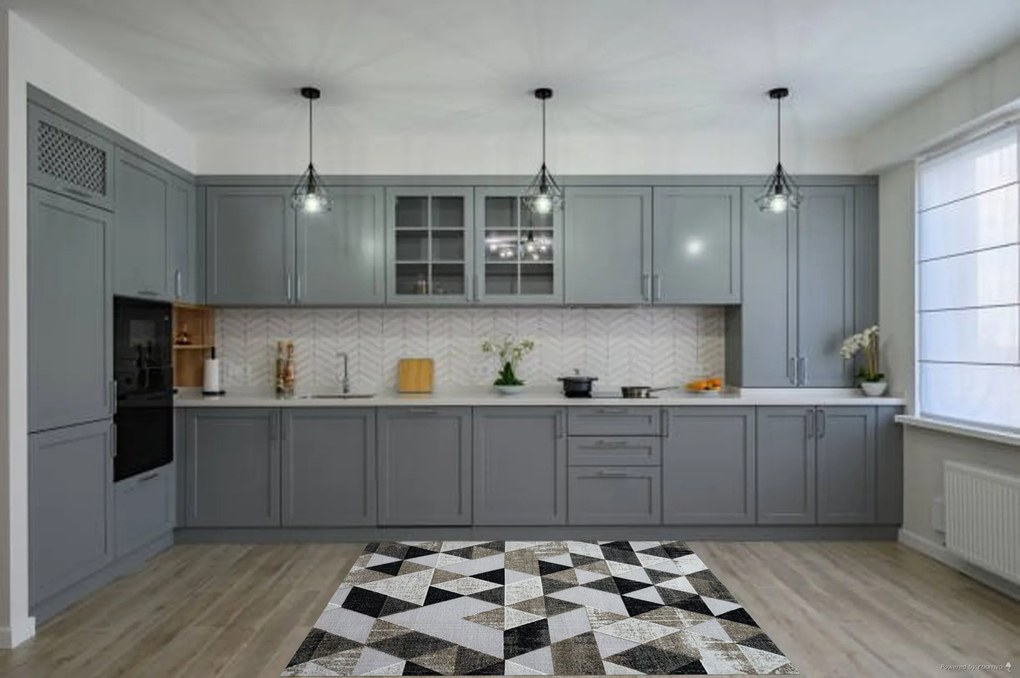 Berfin Dywany, Kusový koberec Lagos 1700 Beige, 120x180, béžová, obývací pokoj