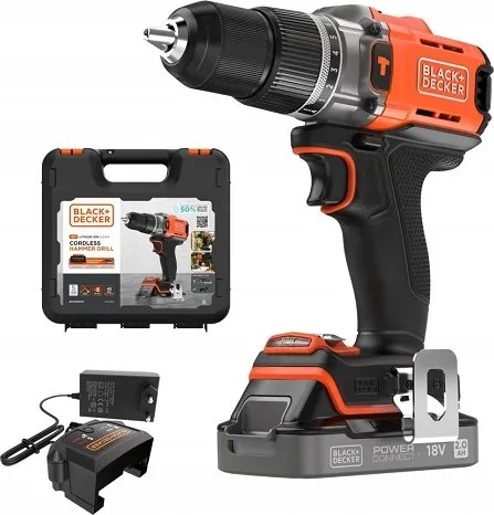 aku vrtačka 45Nm 18V Black+Decker [BCD383D1XK-QW]