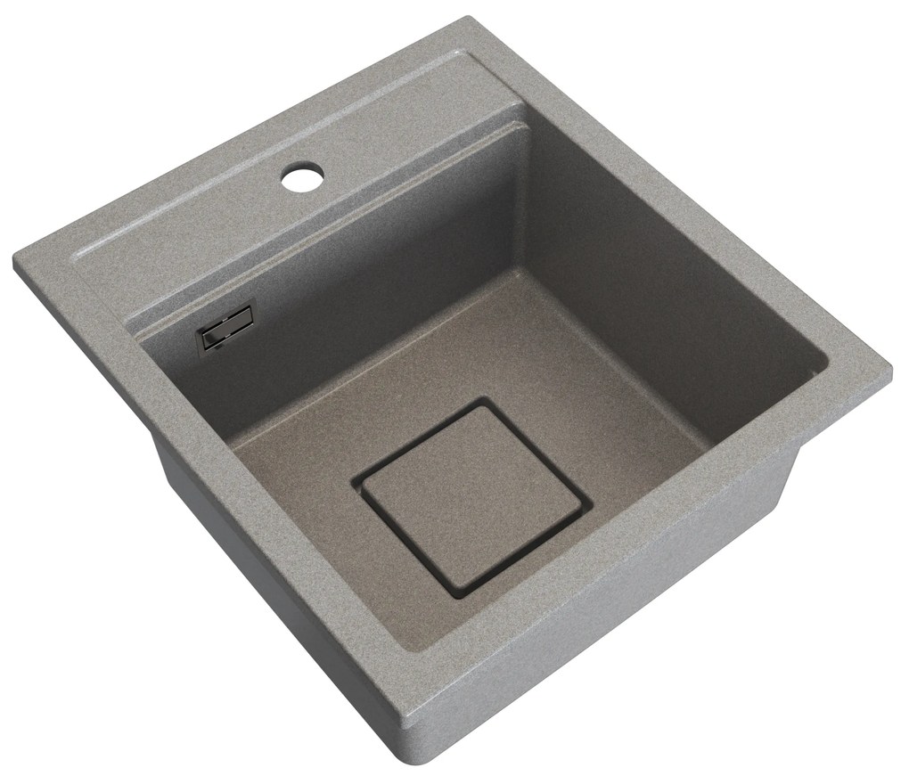 Gamma Quadro 4550, 1-komorový granitový dřez 450x495x220 mm, béžová, GMA-ZLE000219