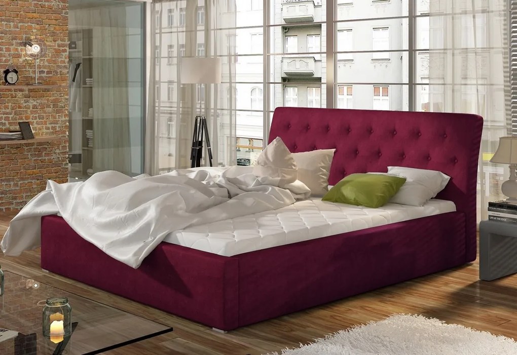 Manželská postel NEAPOL + rošt + matrace DE LUX, 200x200, kronos 02
