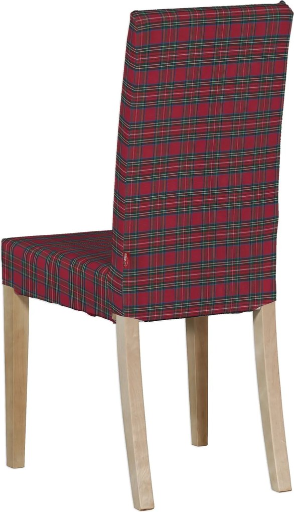Potah na židli IKEA Harry, krátký barva červená látka vzorované