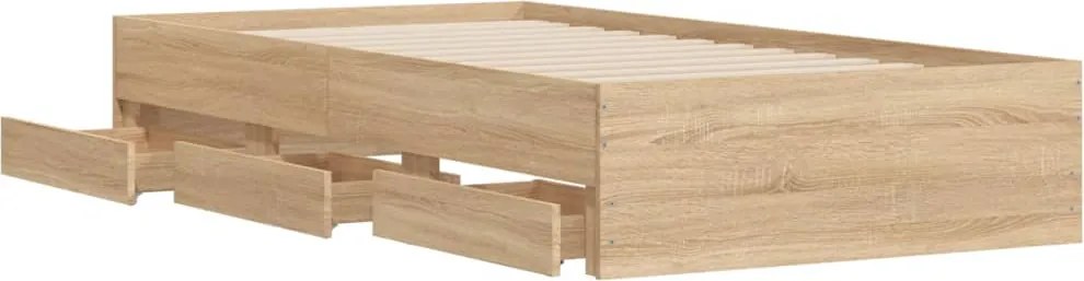 Rám postele se zásuvkami dub sonoma 90x190 cm kompozitní dřevo 3207324