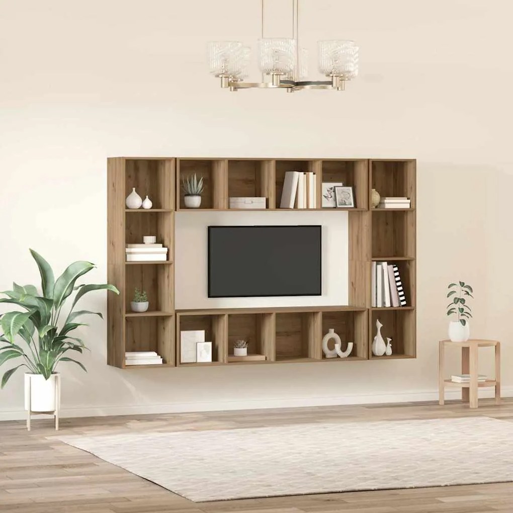 Sestava TV skříněk 4 ks Hnědá Kompozitní dřevo 3393545