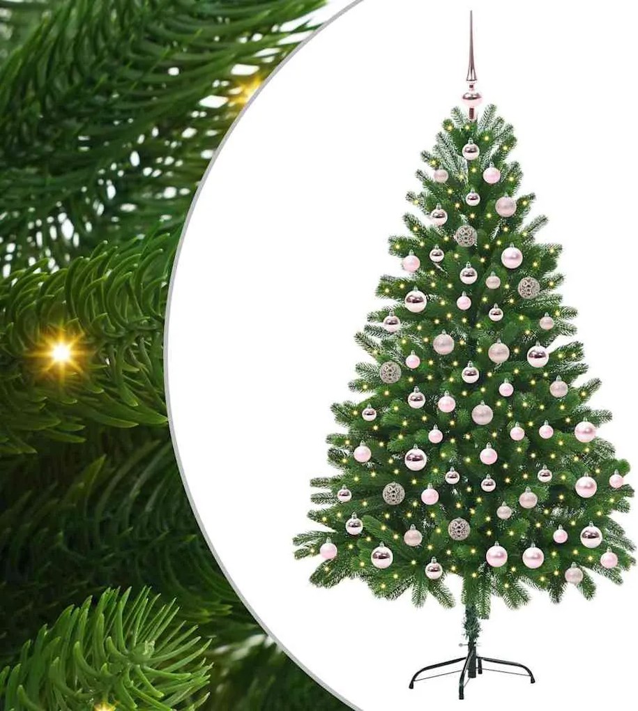 Vánoční stromeček s 300 LED diodami s stojanem Zelená 180 cm PE 3396333