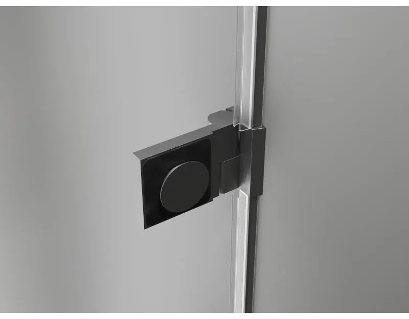 Mexen Lunar-B L sklápěcí sprchový kout levý 70 x 70 cm, čiré sklo, broušený grafit, 832L-070-070-66-00-L