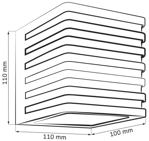 LED Venkovní nástěnné svítidlo MAXWELL LED/10W/230V IP54 antracit