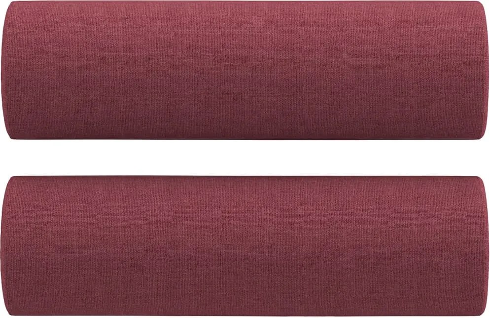 3dílná sedací souprava s polštáři vínová textil 3201264