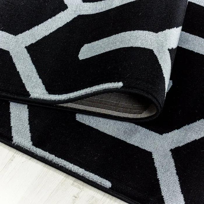 Vopi | Kusový koberec Costa 3524 black - 80 x 250 cm
