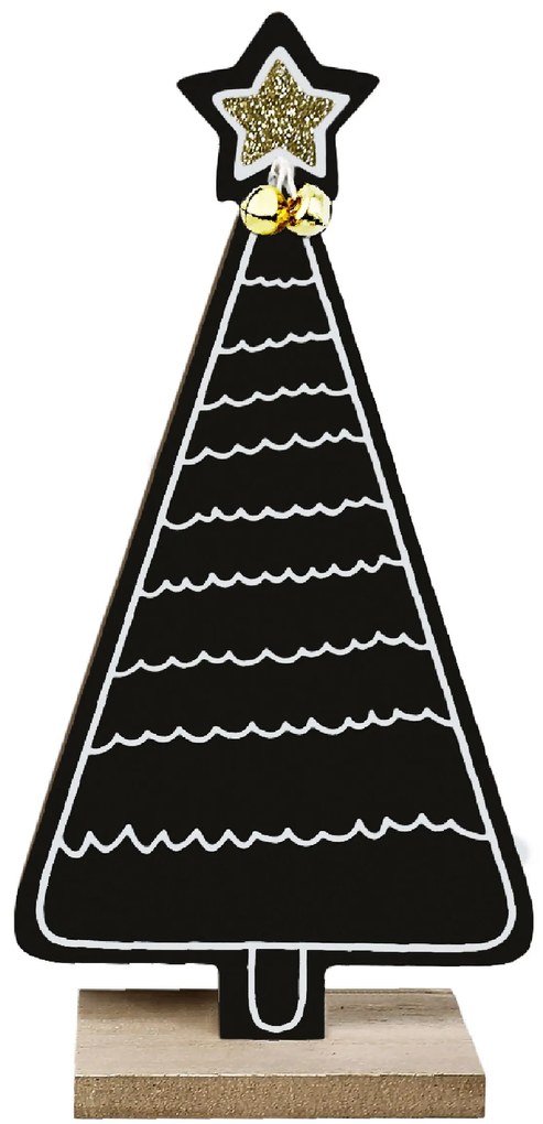 Tutumi, vánoční stromek, sváteční dekorace KL-21X14, černá, CHR-00673