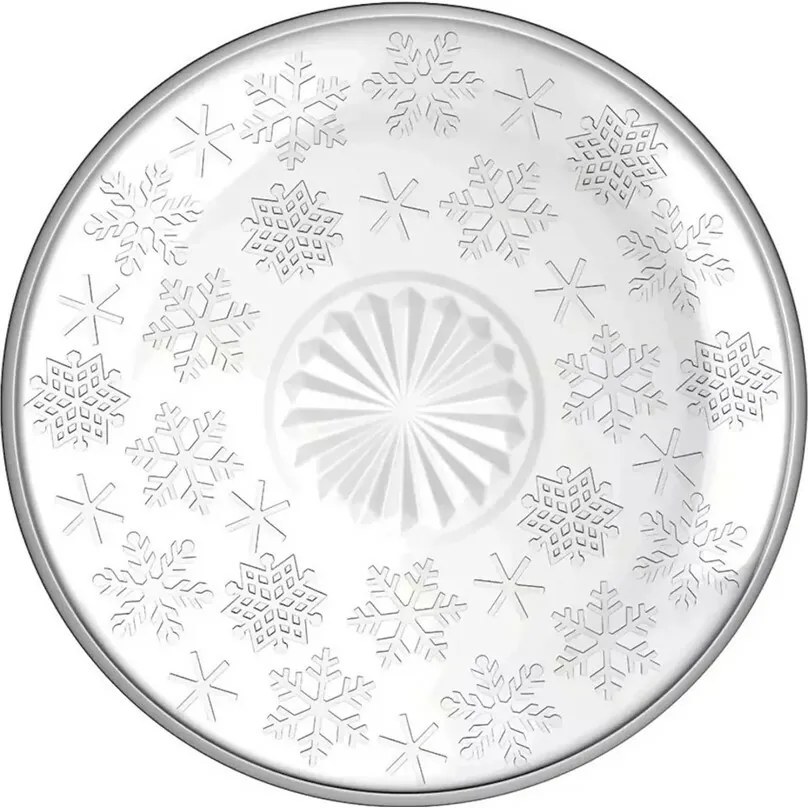 Altom Sada 6 skleněných dezertních talířů Snowflakes 17,5 cm
