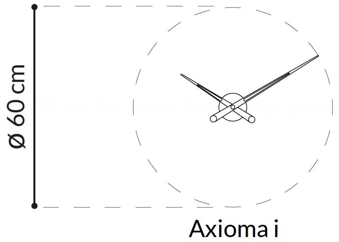 Designové nástěnné hodiny Nomon Axioma IN red 60cm