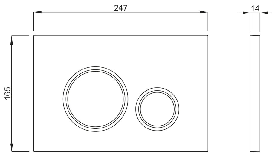 Sapho Závěsné WC SENTIMENTI Rimless s podomítkovou nádržkou a tlačítkem Schwab, bílá 10AR02010SV-SET5