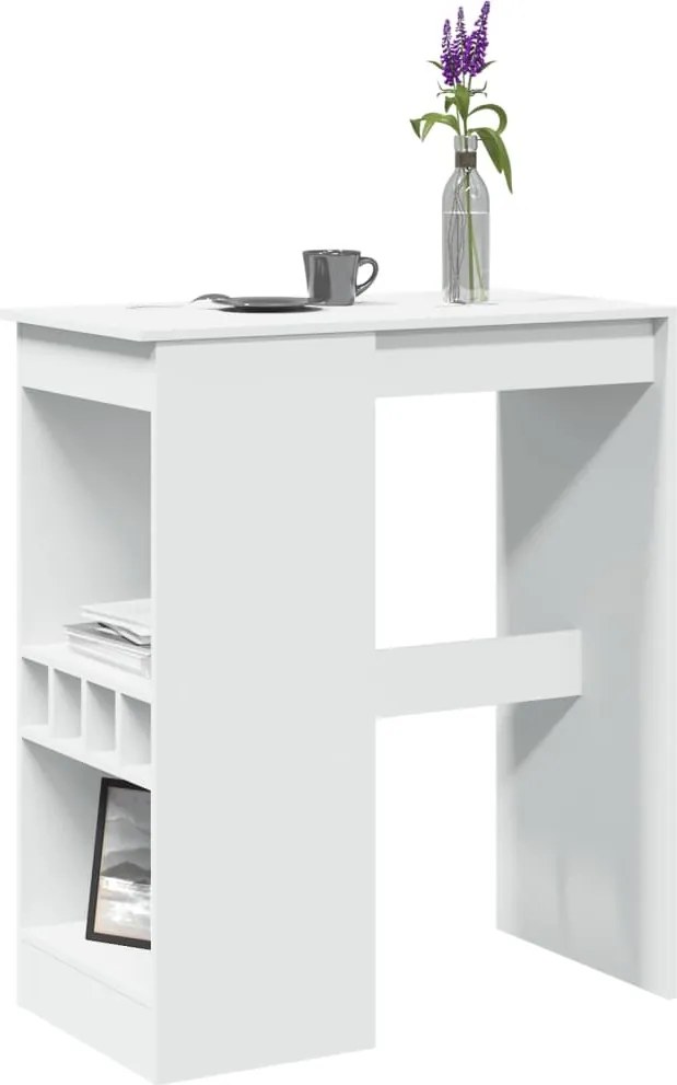 vidaXL Barový stůl s regály 90 x 47,5 x 103,5 cm kompozit [854337] Barva: kouřový dub