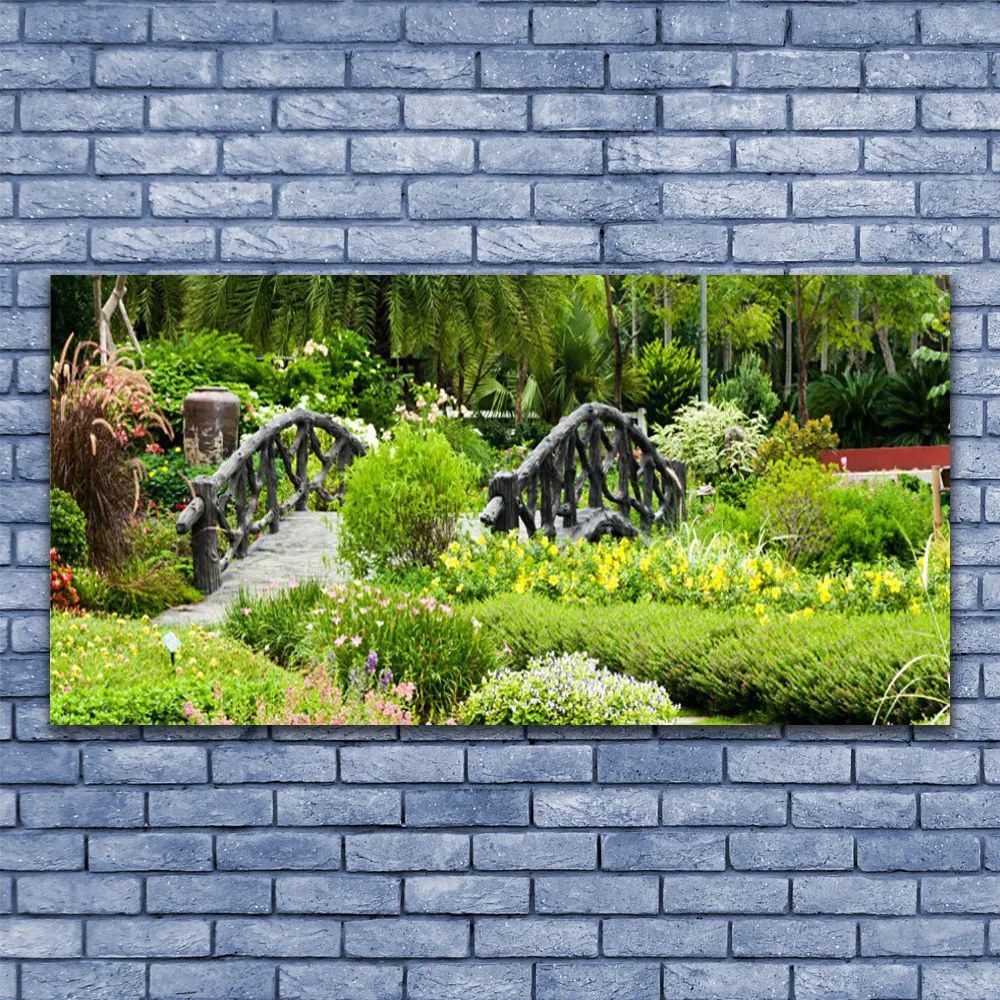 akrylový obraz Botanická Zahrada Most Umění 120x60 cm