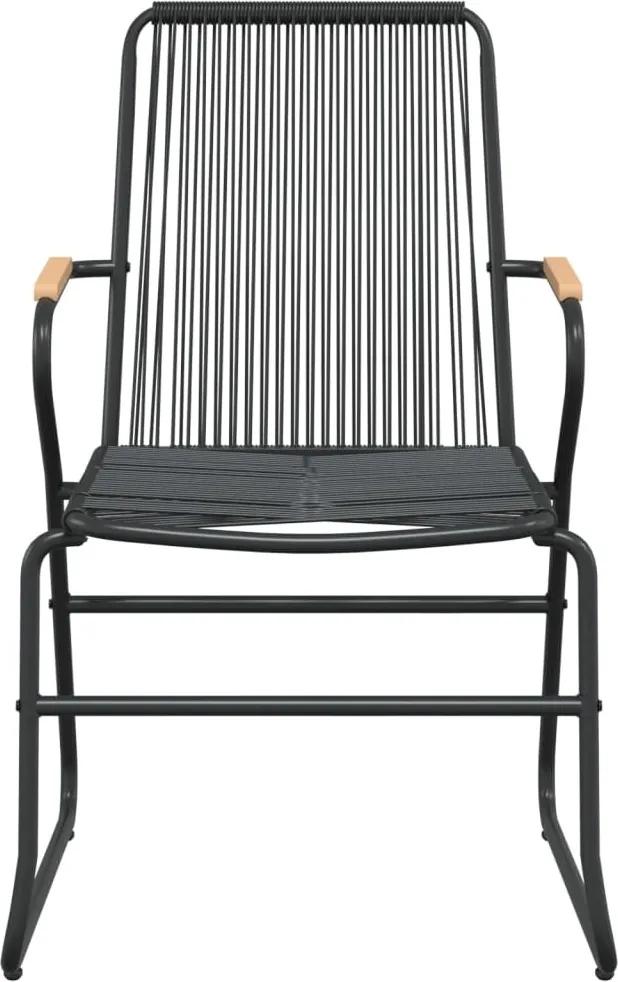 vidaXL Zahradní židle 4 ks černé 58 x 59 x 85,5 cm PVC ratan [312174]