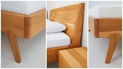 Postel dvoulůžko Postelia LAGO Buk 160x200 - dřevěná designová postel z masivu
