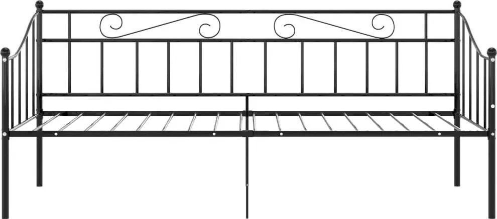 vidaXL Rám postele/pohovky kovový 90 x 200 cm [324773] Barva: Černá