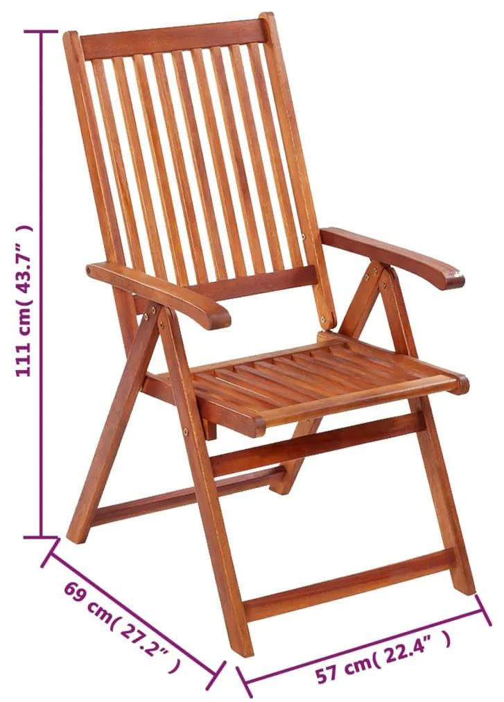 Skládací zahradní židle 6 ks masivní akáciové dřevo,  3065516