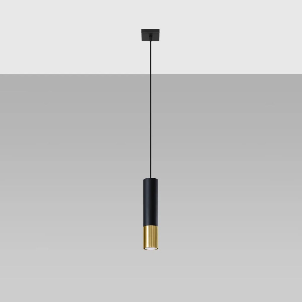 Sollux Lighting Závěsné svítidlo LOOPEZ 1 černé/zlaté