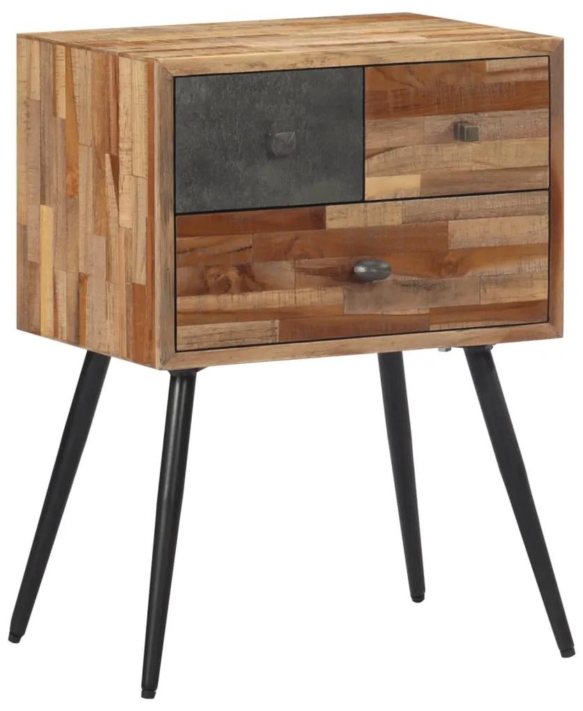 Noční stolek 47 x 31,5 x 60 cm masivní teakové dřevo,  358538