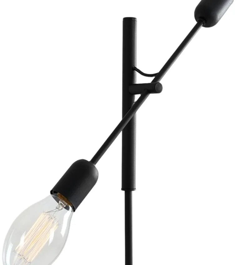 Nordic Design Černá kovová stojací lampa Dogi 2 160 cm