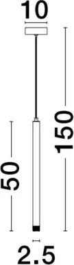 Závěsné LED svítidlo NOVA LUCE TRIMLE 3W 3000K 9287918
