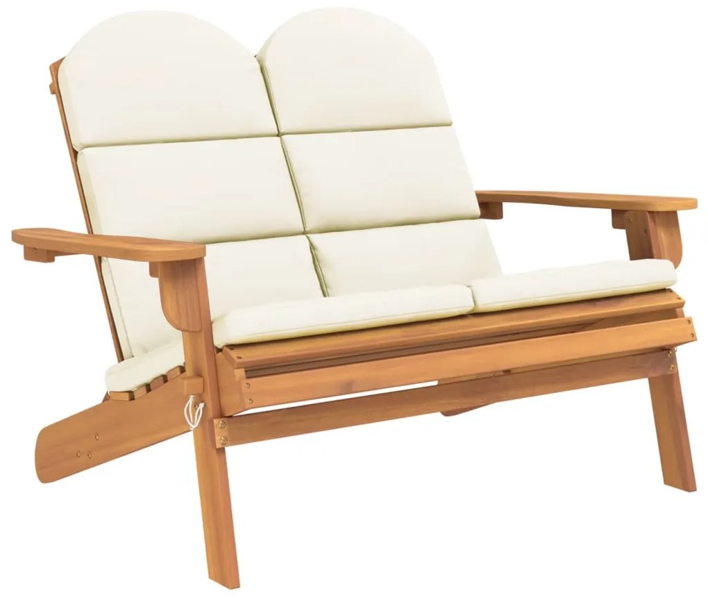 vidaXL Zahradní lavice Adirondack s poduškami 126 cm masivní akácie