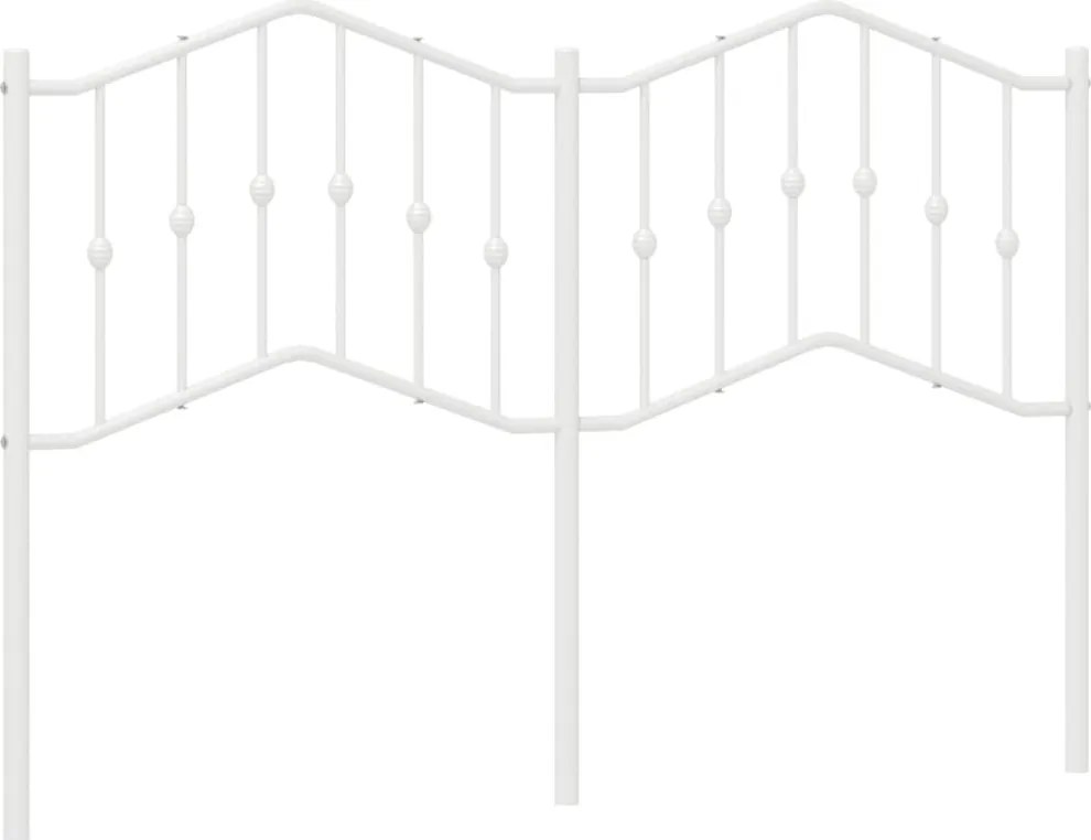 vidaXL Kovové náhradní čelo postele 140 cm [373871] Barva: Bílá