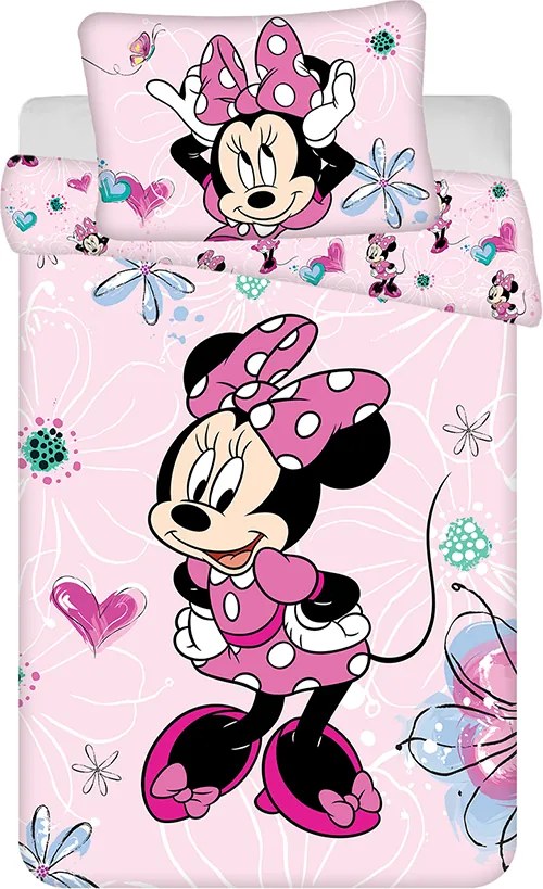 XPOSE® Povlečení do postýlky MINNIE - Flowers 02