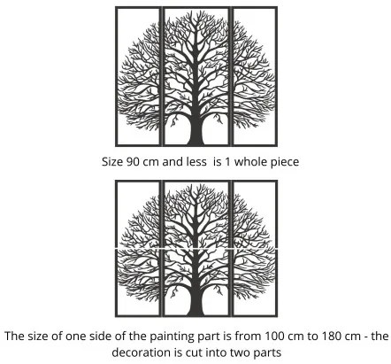 Elegantní vícedílná dřevěná nástěnná dekorace strom života I SENTOP PR0179