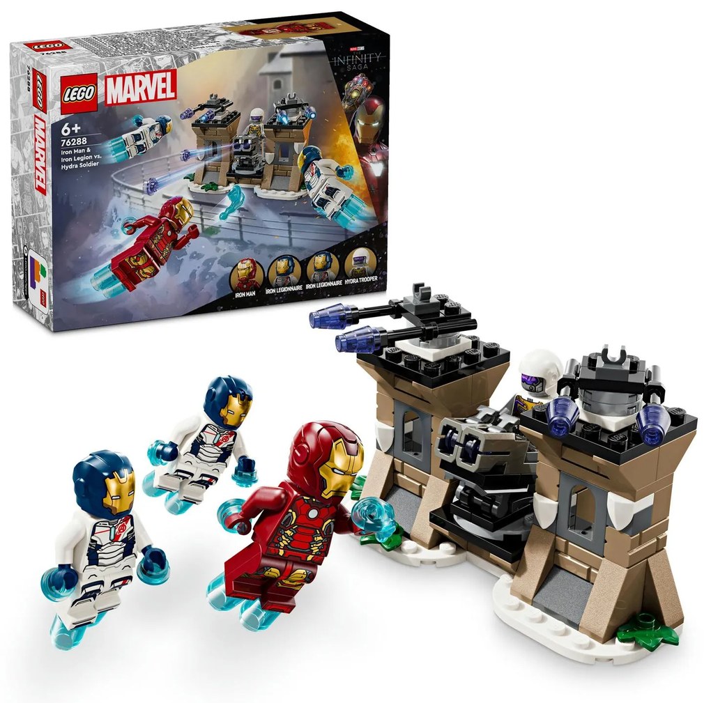 Lego stavebnice lego marvel 76288 iron man a železná legie vs. voják hydry
