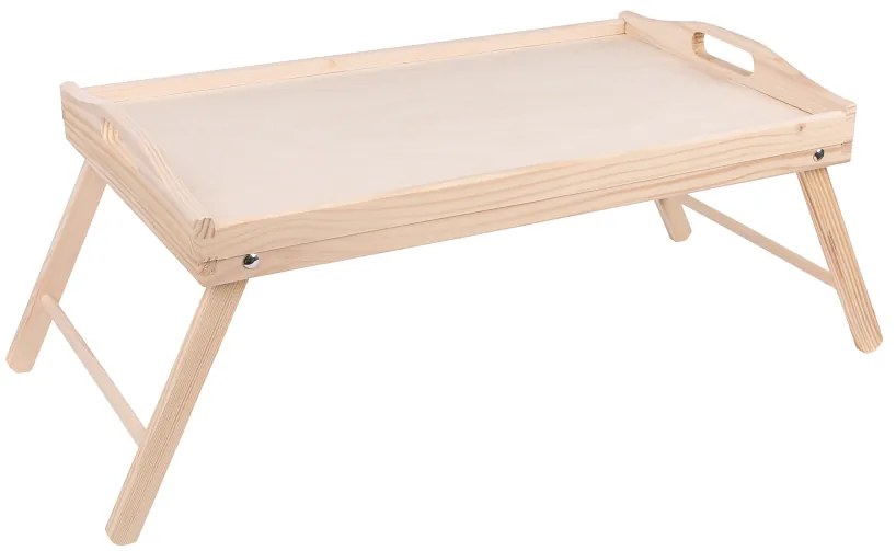 Foglio Dřevěný servírovací stolek do postele 50x30 cm - nelakovaný