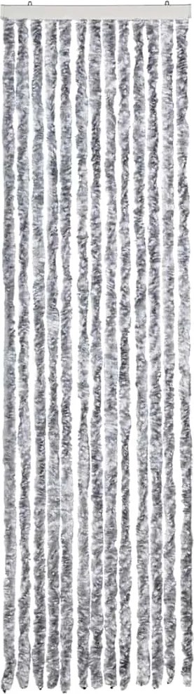 Závěs proti hmyzu bílý a šedý 56 x 185 cm Chenille 284279