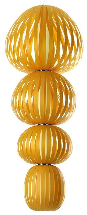 Emblematické závěsné svítidlo z dřevěné dýhy Totem  Emblematické závěsné svítidlo z dřevěné dýhy Totem Dekor: Žlutý, Průměr a výška: ø 860 mm x 2310…