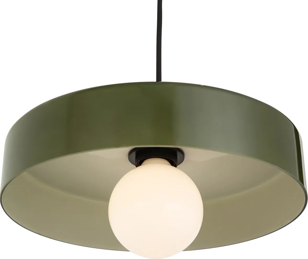 Retro závěsná lampa mosazná se zelenou pro 1-fázový kolejnicový systém - Iconic Jina