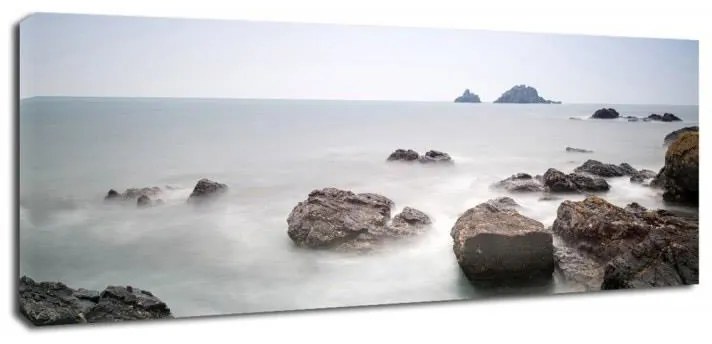 CARO Obraz na plátně - Rocks In The Water 50x20 cm