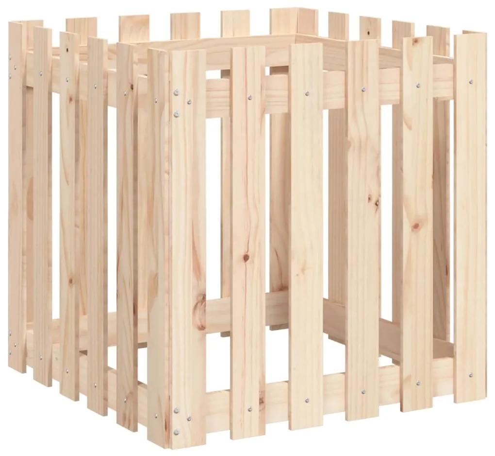vidaXL Zahradní truhlík plotový design 60x60x60 cm masivní borovice