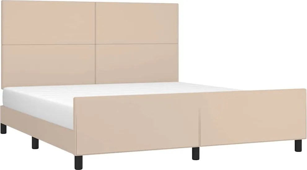 Rám postele s čelem cappuccino 180x200 cm umělá kůže 3125468