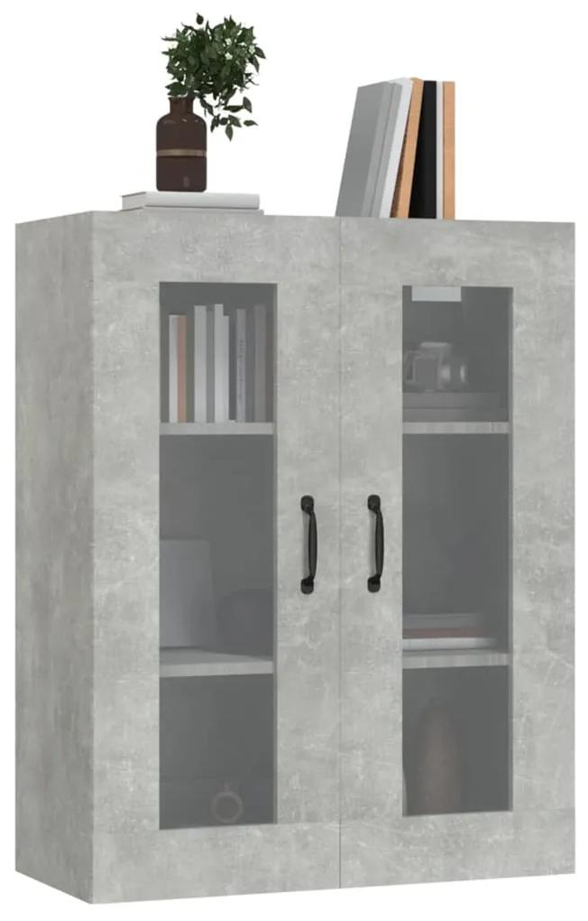 Závěsná nástěnná skříňka betonově šedá 69,5 x 34 x 90 cm