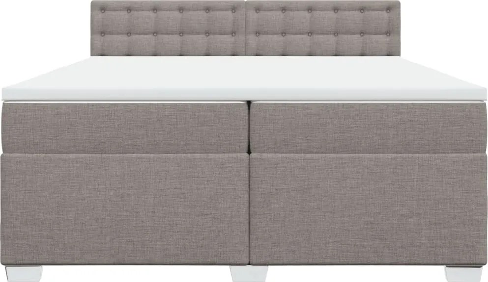 Box spring postel s matrací taupe 200x200 cm textil 3288313