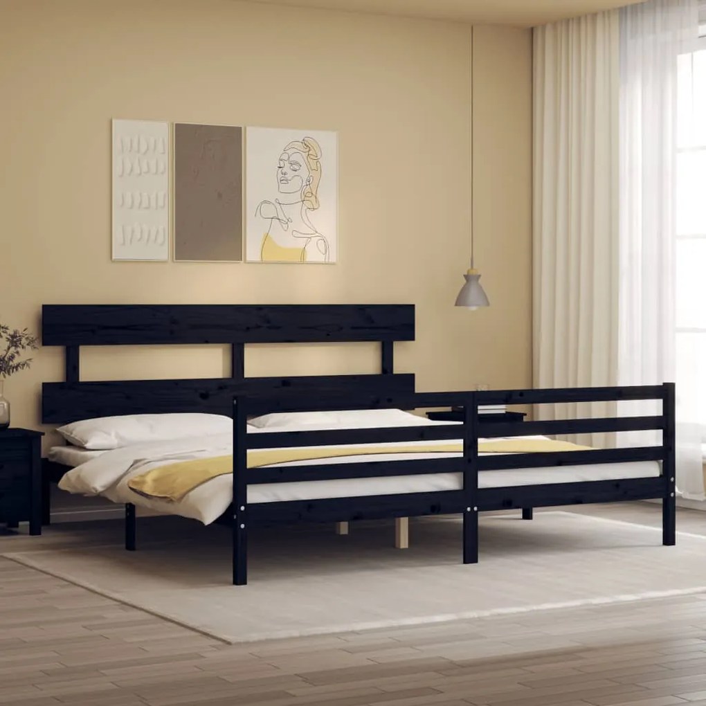 Rám postele s čelem 90 x 200 cm masivní dřevo